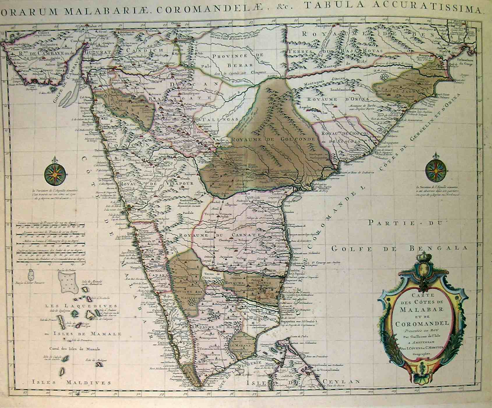 INDIA CARTE DES COTES DE MALABAR ET DE COROMANDEL || Michael Jennings ...