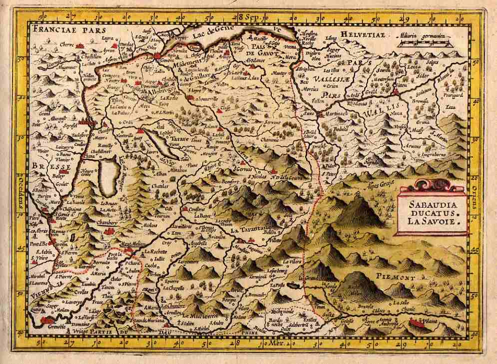 SAVOIE SABAUDIA DUCATUS LA SAVOIE || Michael Jennings Antique Maps and ...