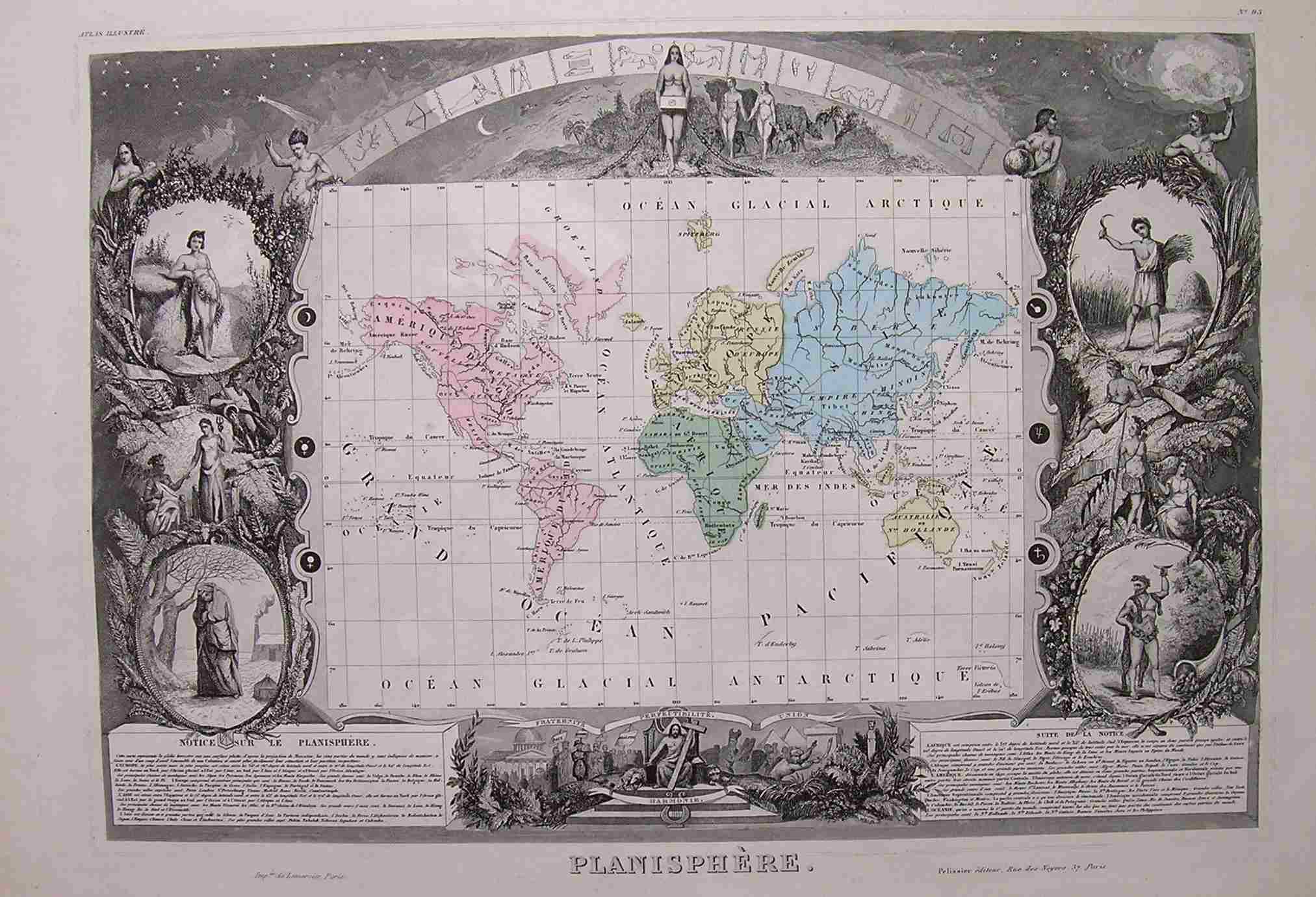 WORLD PLANISPHERE || Michael Jennings Antique Maps and Prints