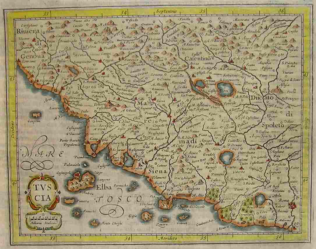 TUSCANY TUSCIA || Michael Jennings Antique Maps and Prints