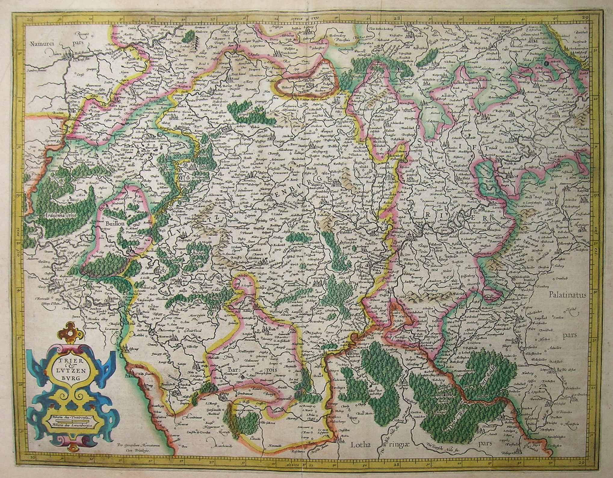 LUXEMBURG ,, TRIER & LUTZENBERG || Michael Jennings Antique Maps and Prints