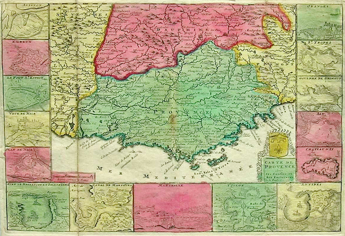 PROVENCE CARTE DE PROVENCE || Michael Jennings Antique Maps and Prints