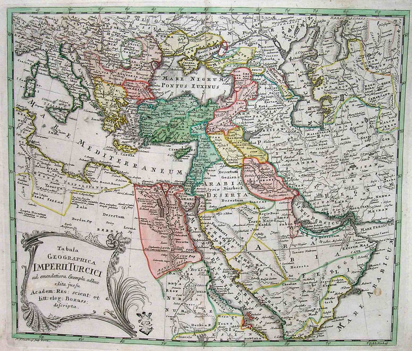 TURKISH EMPIRE TABULA GEOGRAPHICA IMPERII TURCICI || Michael Jennings ...