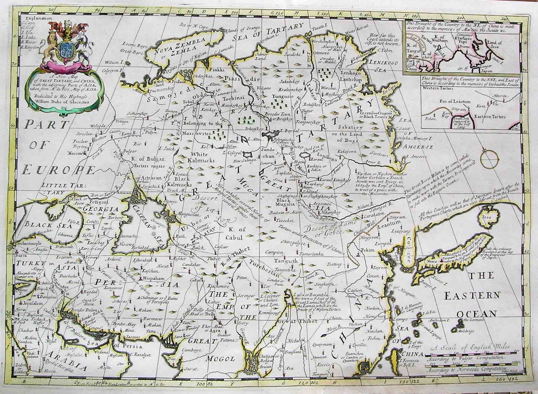 SIBERIA TARTARY A NEW MAP OF GREAT TARTARY AND CHINA || Michael ...