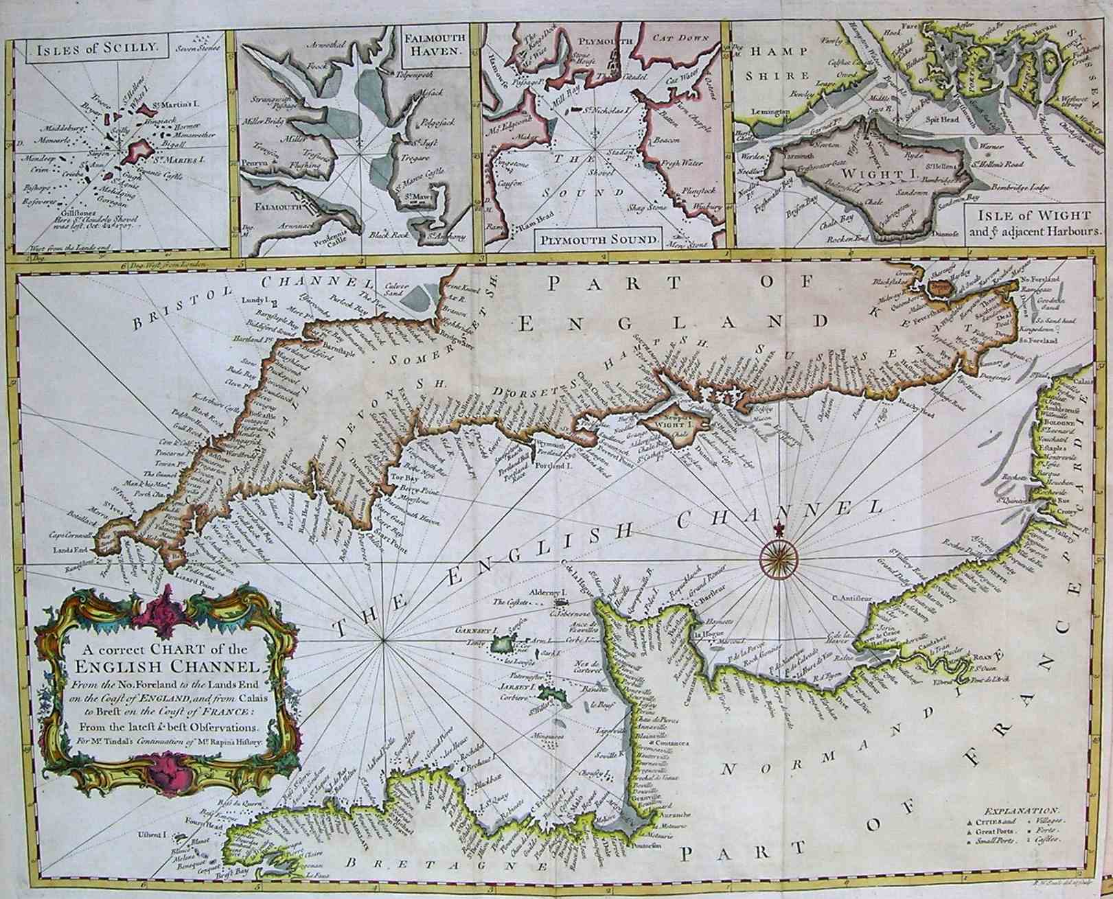 SEA CHART THE CHANNEL A CORRECT CHART OF THE ENGLISH CHANNEL || Michael ...