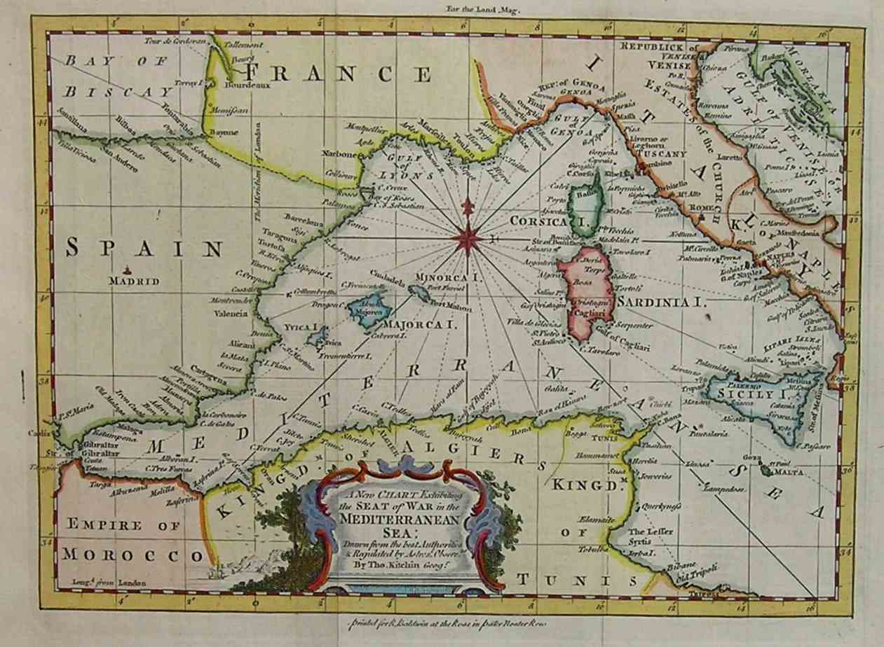 WESTERN MEDITERRANEAN A NEW CHART OF THE MEDITERRANEAN SEA || Michael ...