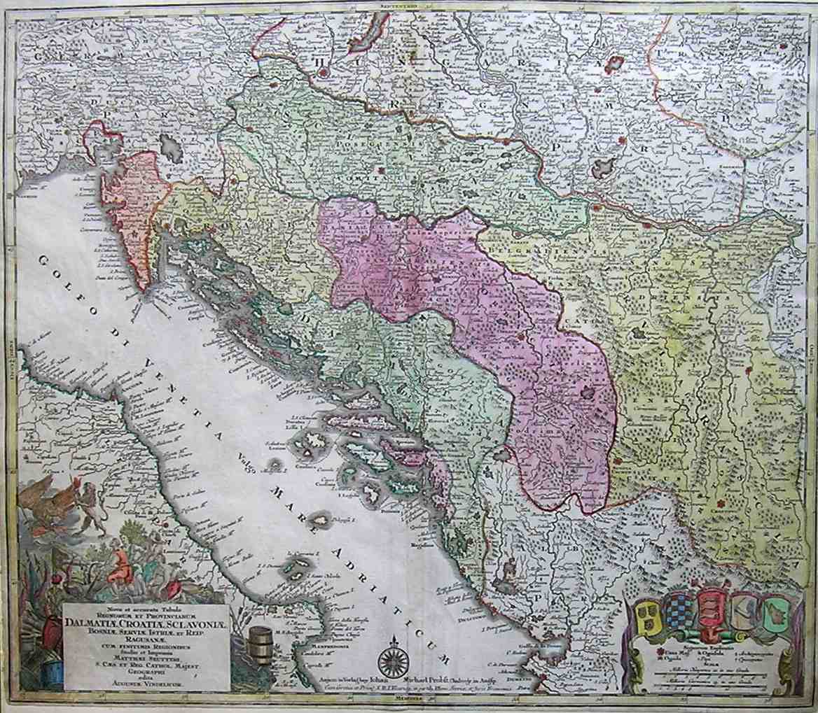 DALMATIAN COAST SERBIA ETC DALMATIAE,CROATIAE,SCLAVONIAE || Michael ...