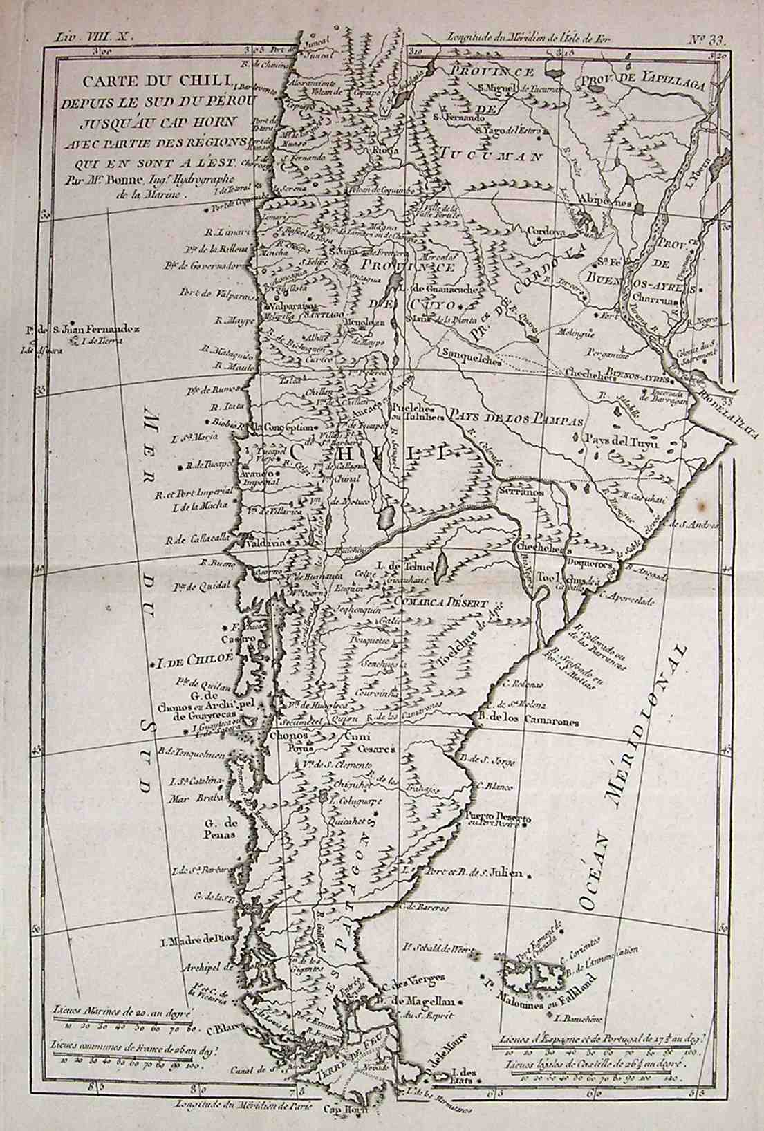 PATAGONIA CHILI CARTE DU CHILI || Michael Jennings Antique Maps and Prints