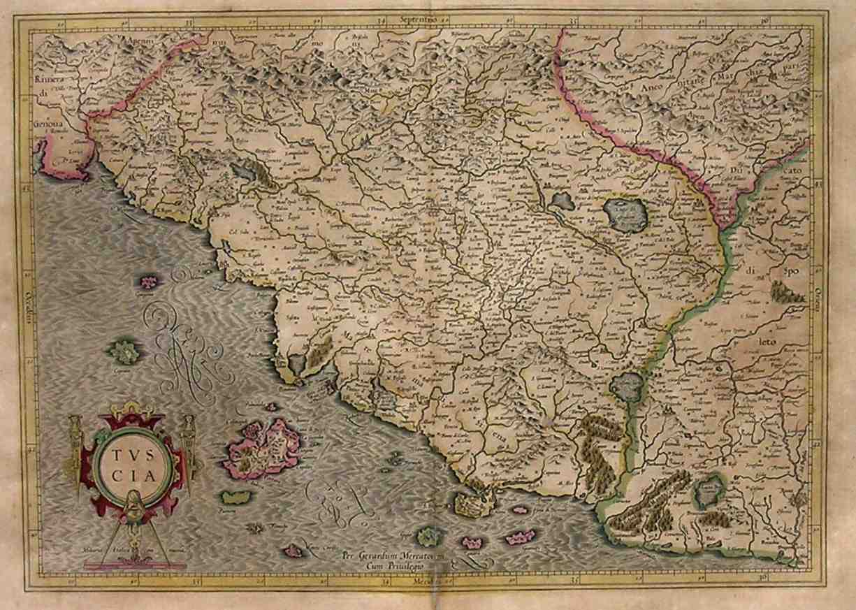 TUSCANY TUSCIA || Michael Jennings Antique Maps and Prints