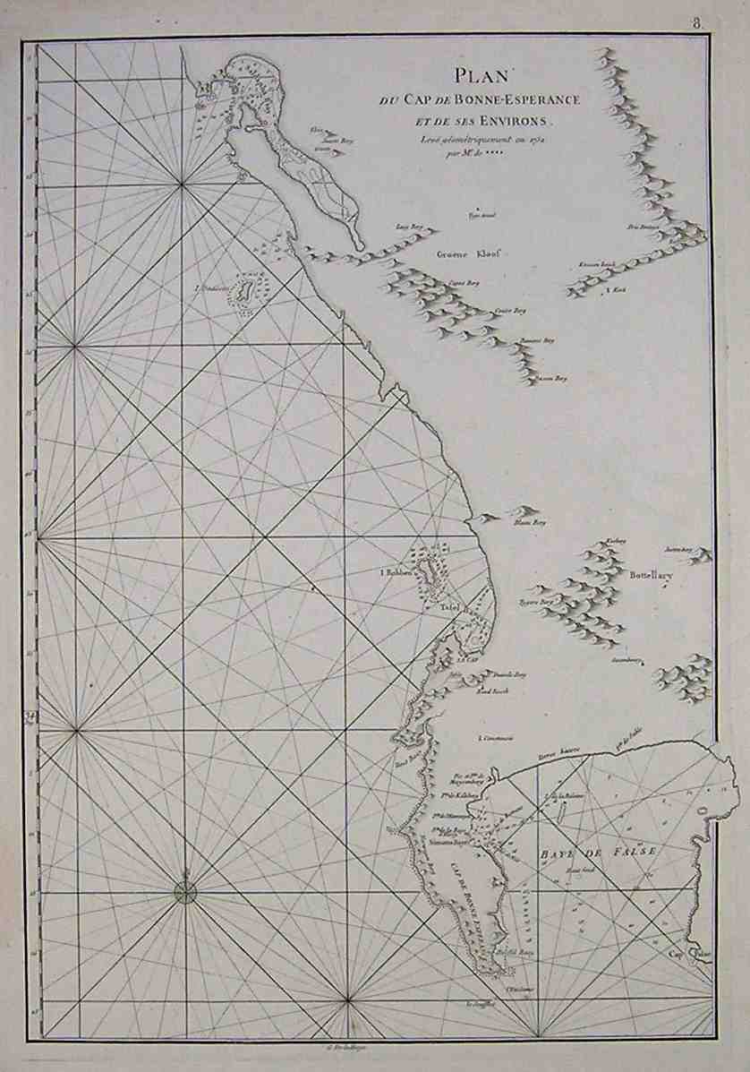 SEA CHART THE CAPE PLAN DU CAP DE BONNE-ESPERENCE ET DES ENVIRONS ...