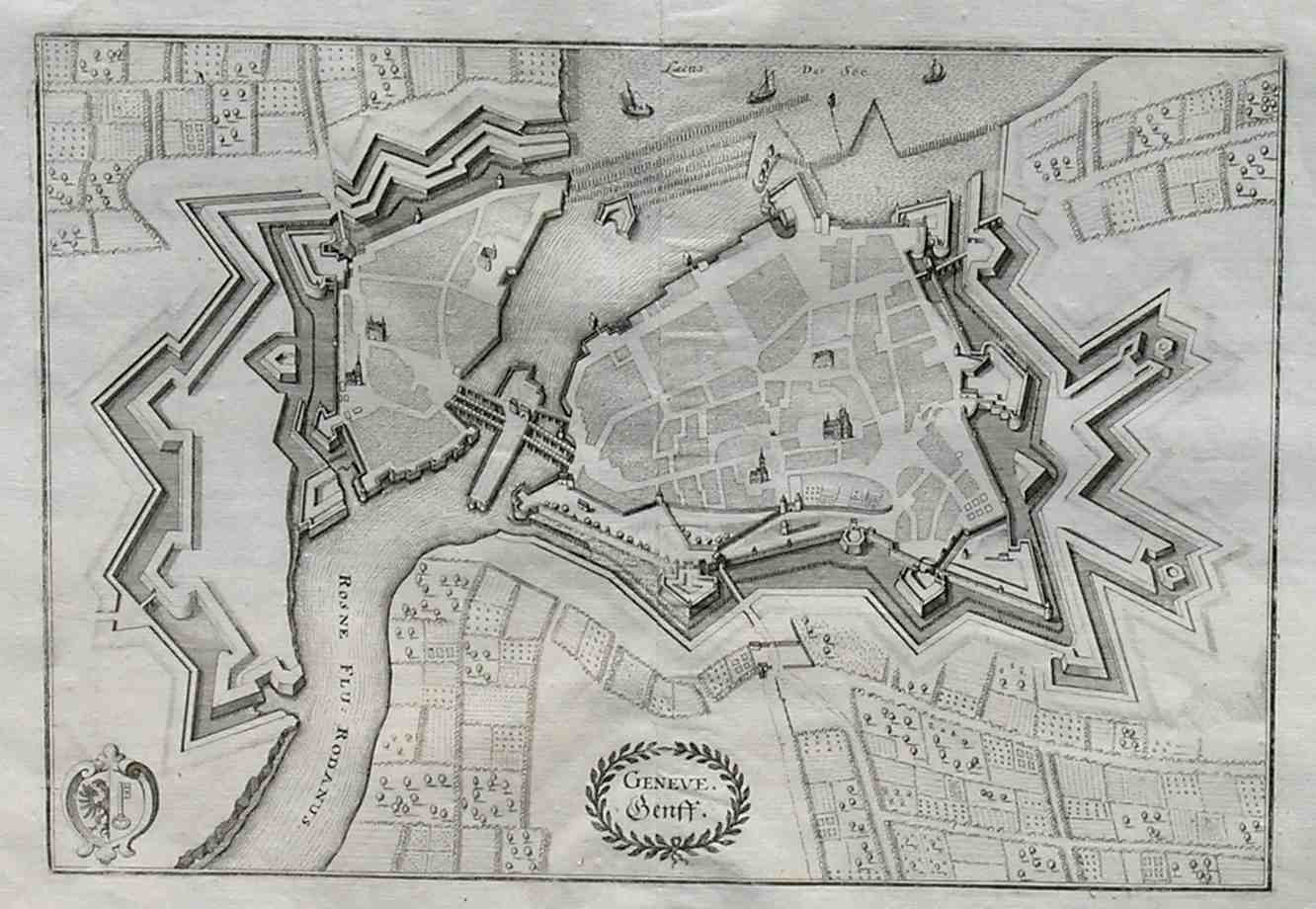 GENEVA GENEVE GENFF || Michael Jennings Antique Maps and Prints