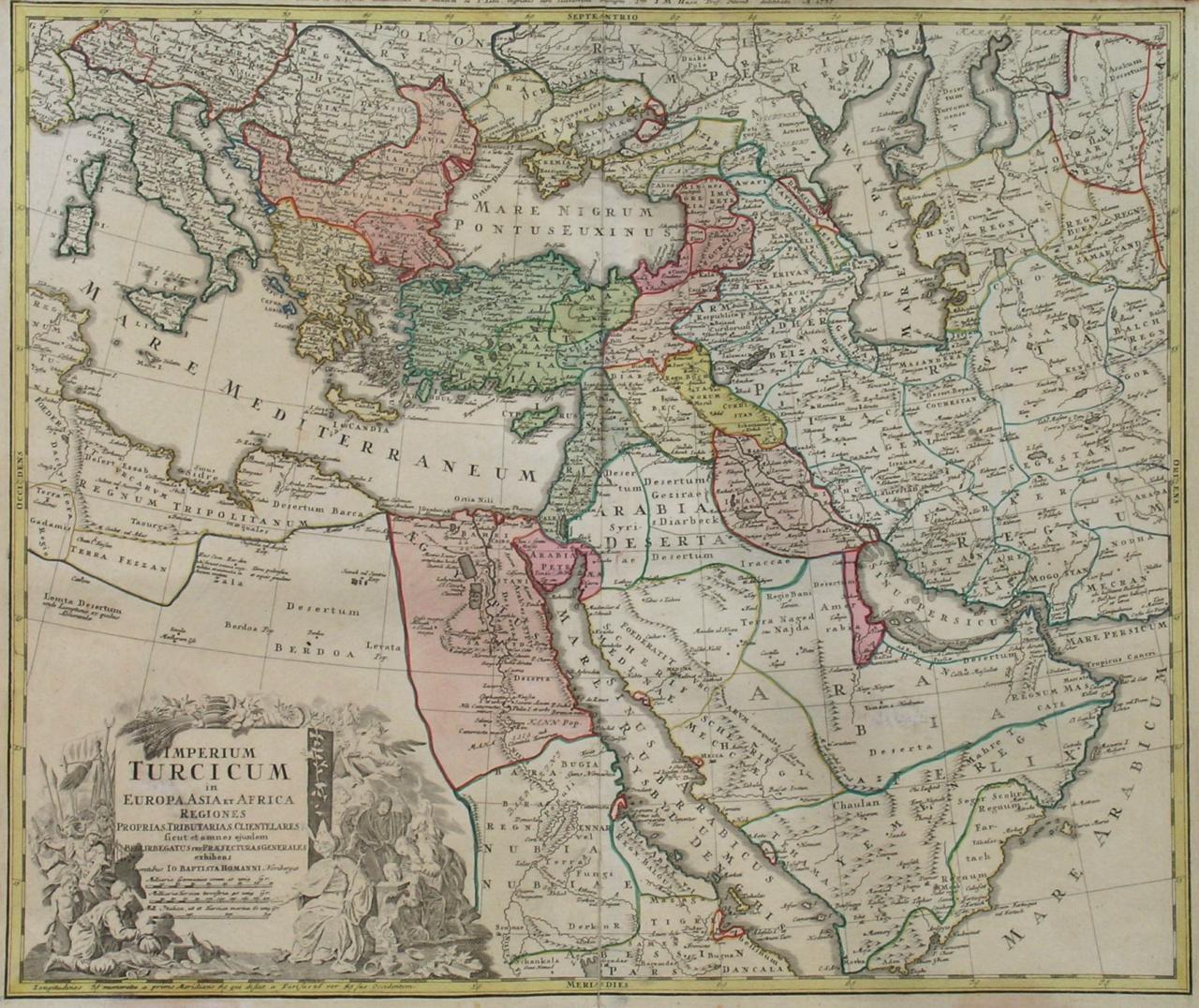 TURKISH EMPIRE IMPERIUM TURCICUM || Michael Jennings Antique Maps and ...