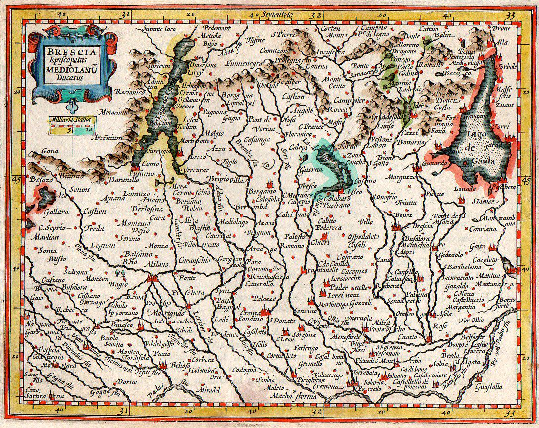 BRESCIA MILAN CREMA BRESCIA || Michael Jennings Antique Maps and Prints