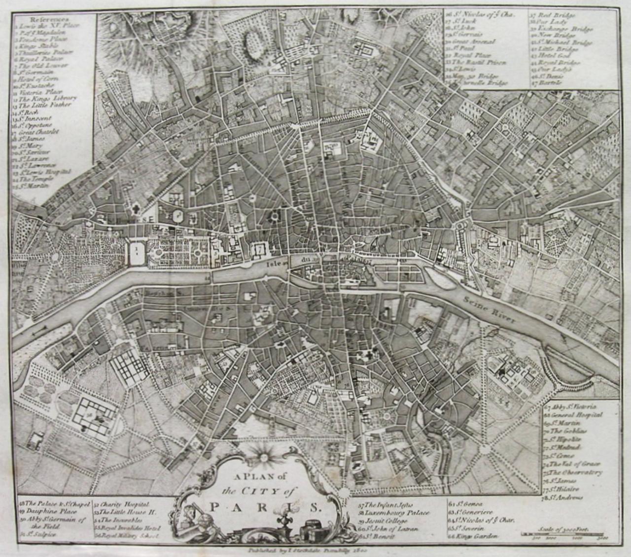 PARIS A PLAN OF THE CITY OF PARIS || Michael Jennings Antique Maps and ...