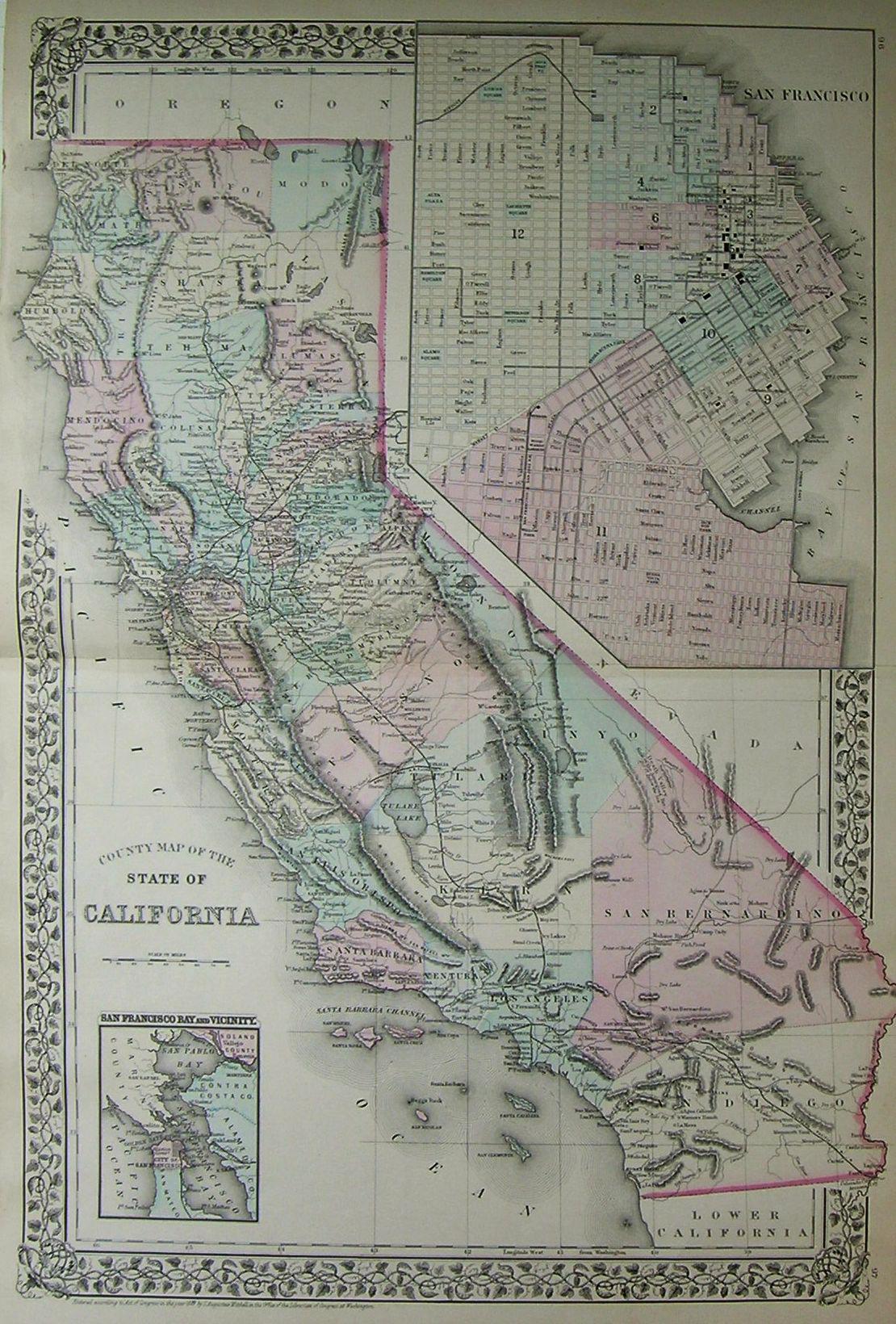 CALIFORNIA COUNTY MAP OF THE STATE OF CALIFORNIA || Michael Jennings ...