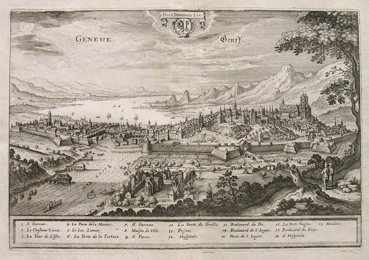 GENEVA GENEVE GENFF || Michael Jennings Antique Maps and Prints