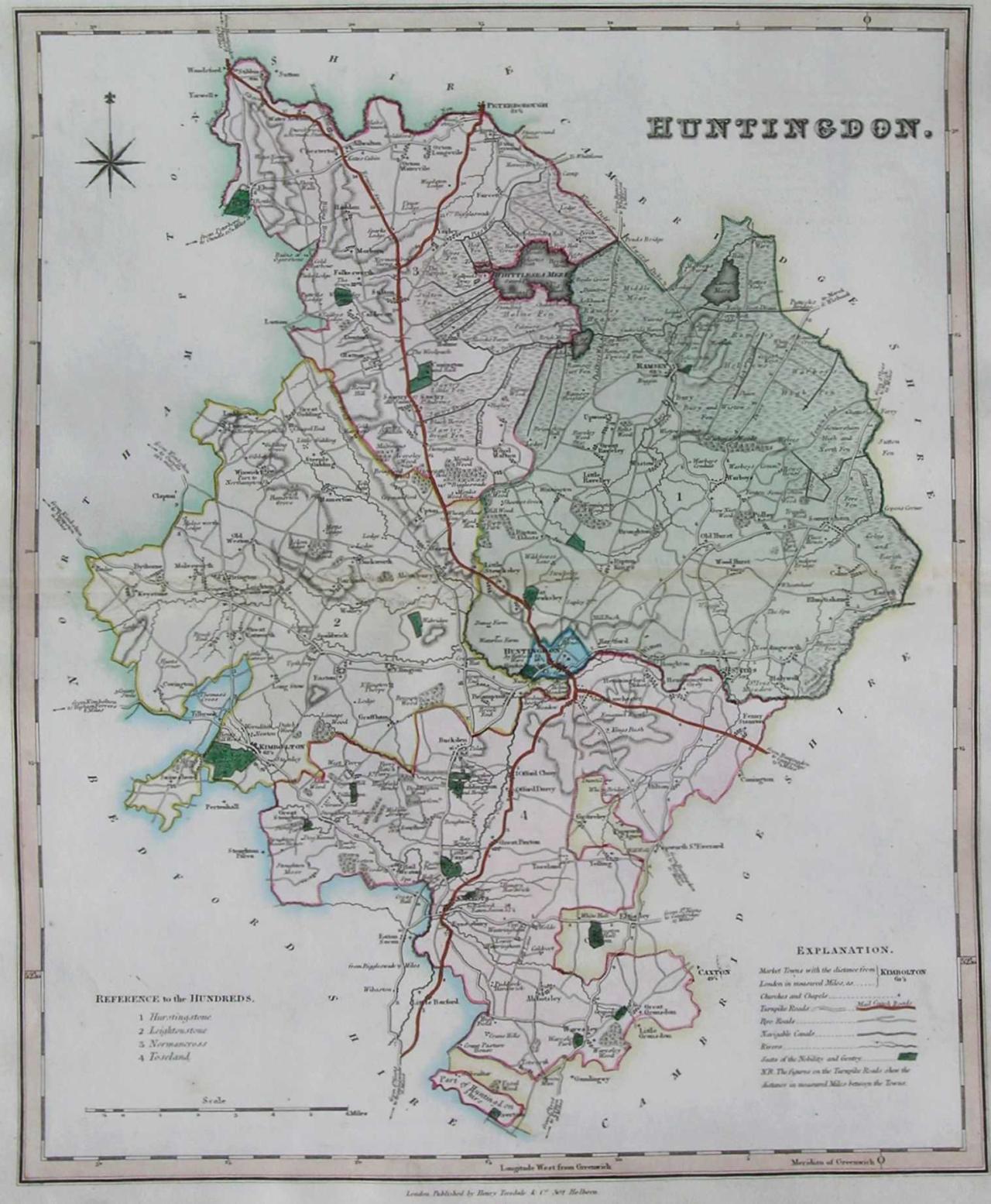 HUNTINGDON || Michael Jennings Antique Maps and Prints