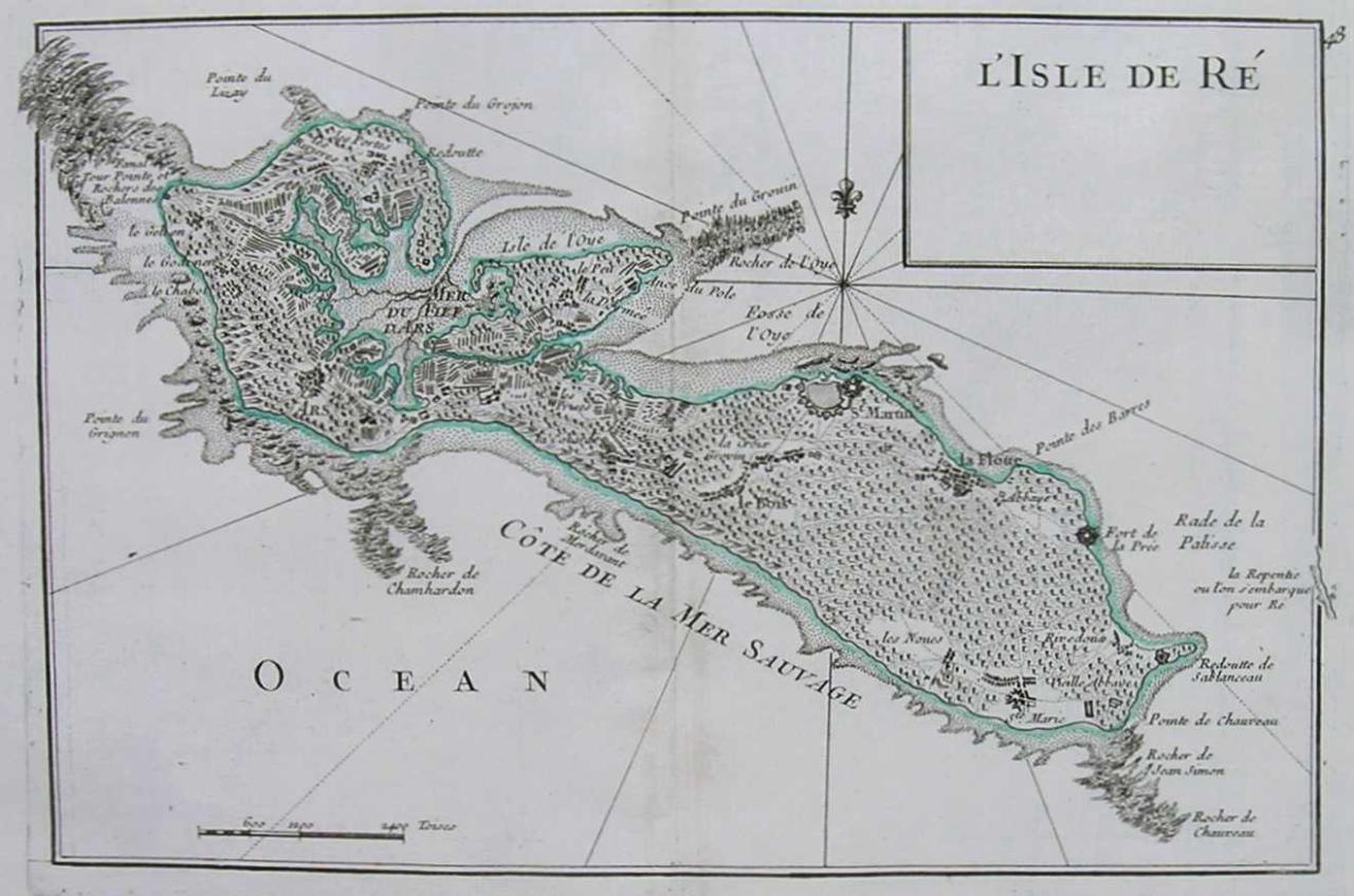 L 'ISLE DE RE || Michael Jennings Antique Maps and Prints