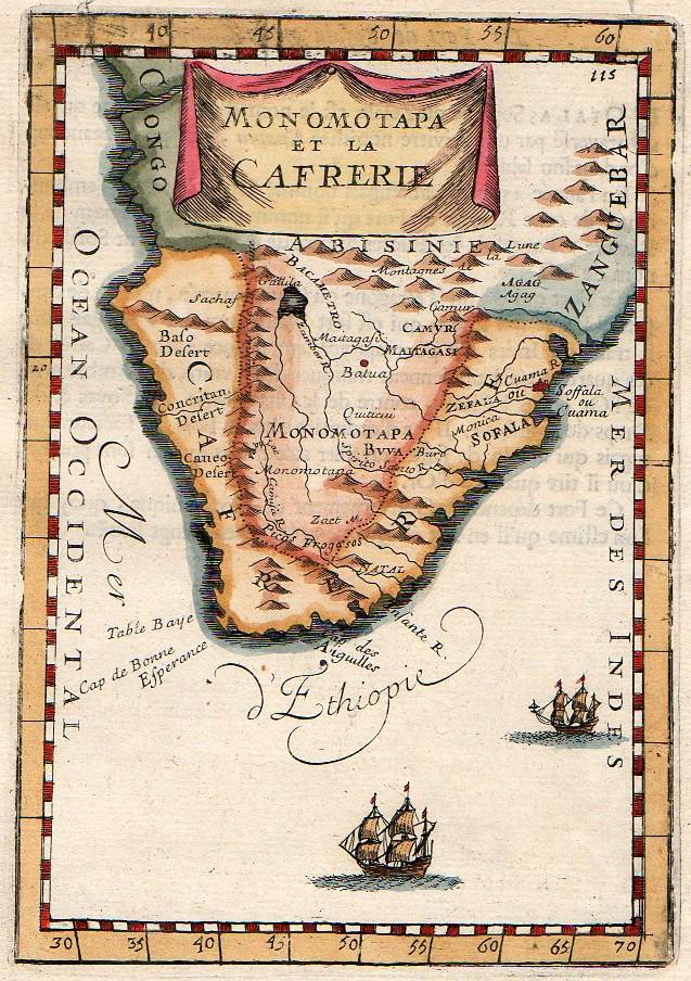 SOUTH AFRICA MONOMOTAPA ET LA CAFRERIE || Michael Jennings Antique Maps ...