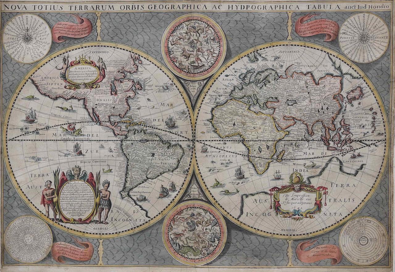 WORLD MAP NOVA TOTIUS ORBIS GEOGRAPHICA || Michael Jennings Antique ...