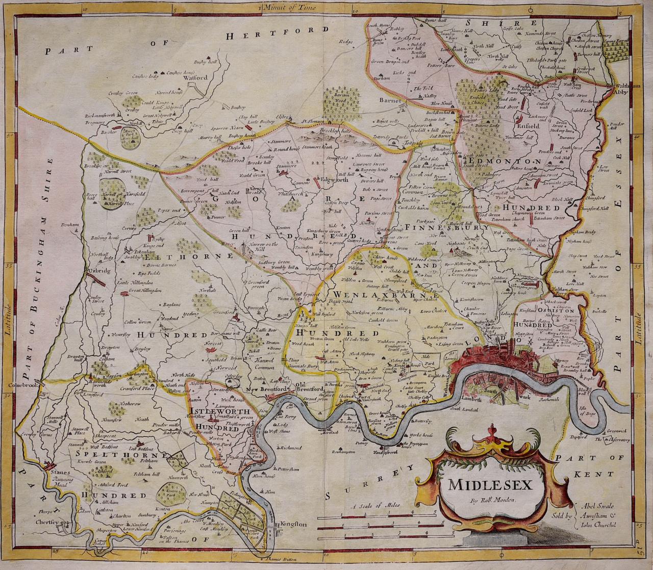 Middlesex Michael Jennings Antique Maps And Prints