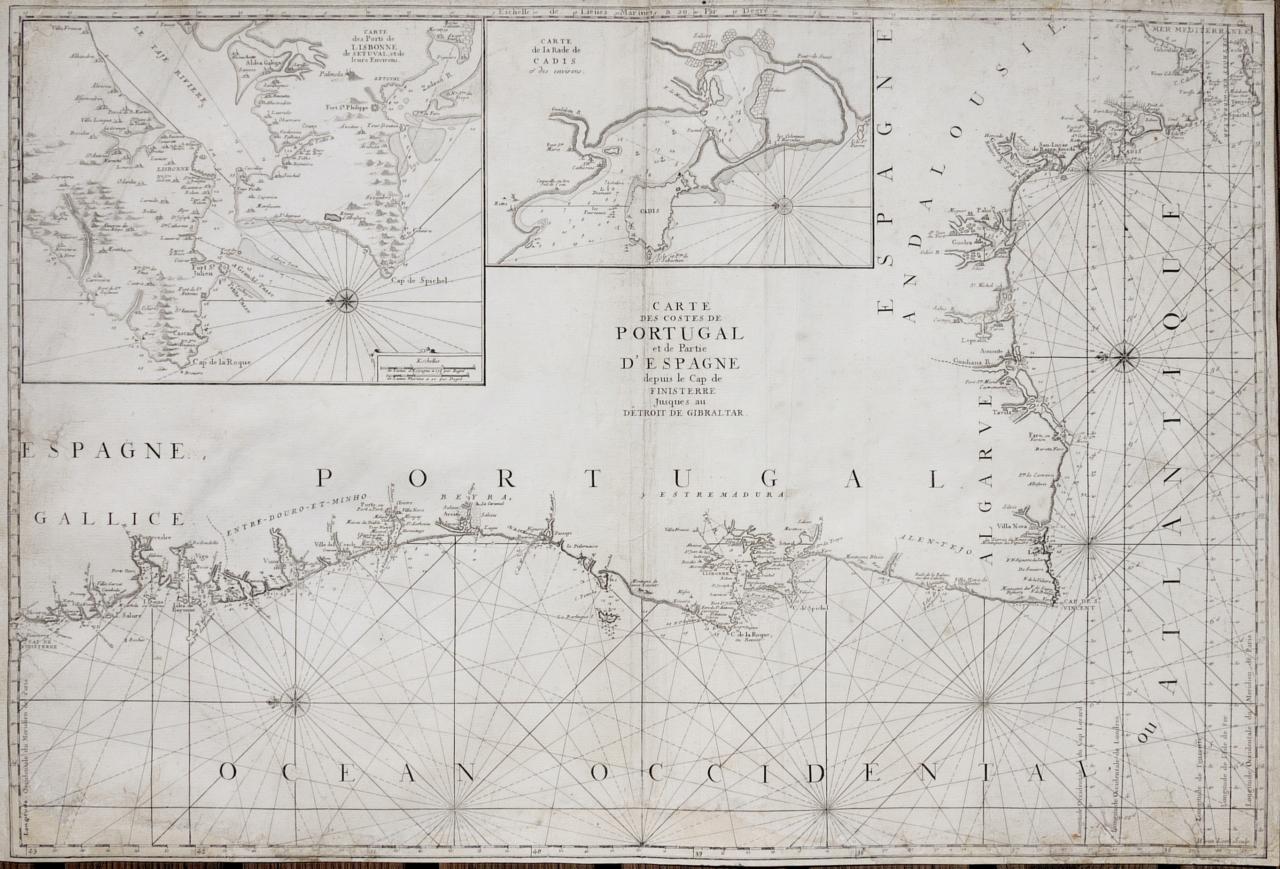 PORTUGAL SEA CHART || Michael Jennings Antique Maps and Prints