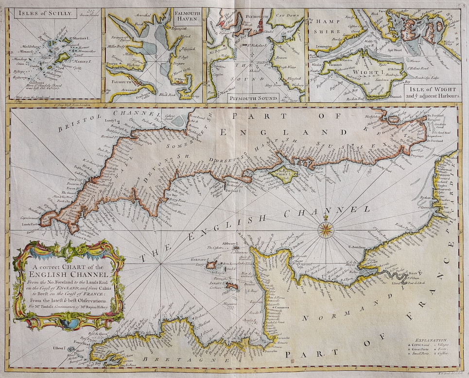 SEA CHART ENGLISH CHANNEL || Michael Jennings Antique Maps and Prints