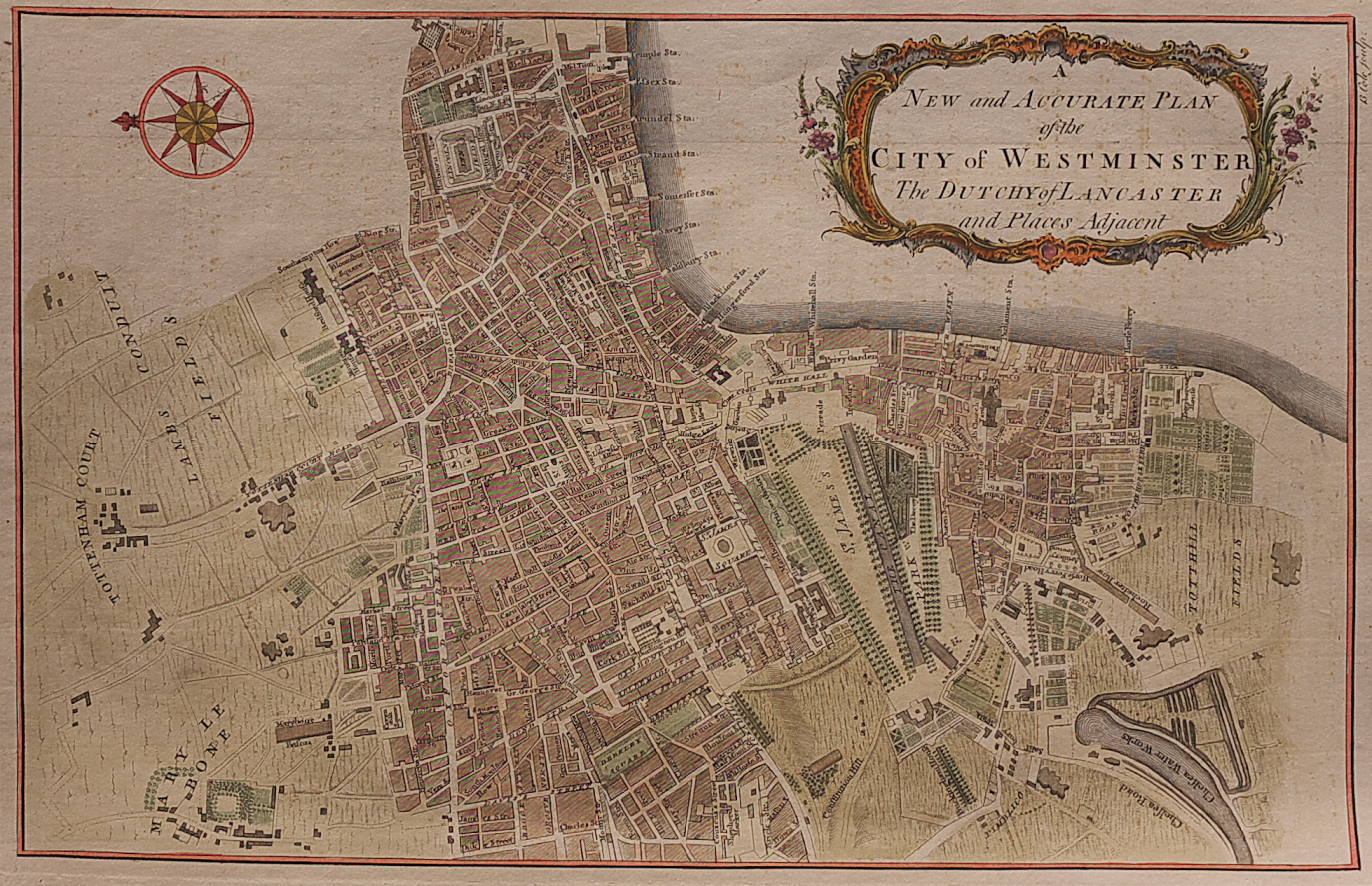 WESTMINSTER MAP || Michael Jennings Antique Maps and Prints