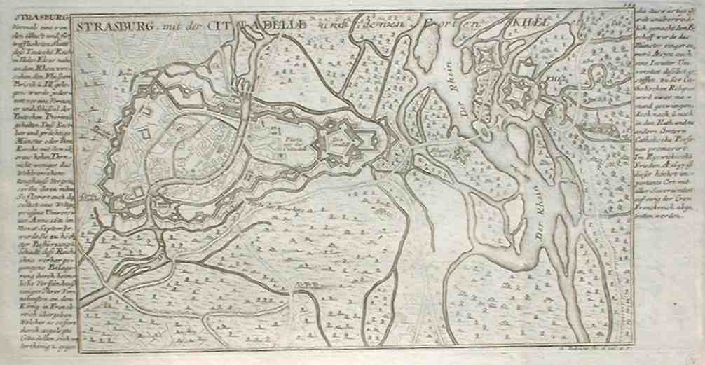 STRASBURG MIT DER CITADELLE || Michael Jennings Antique Maps and Prints