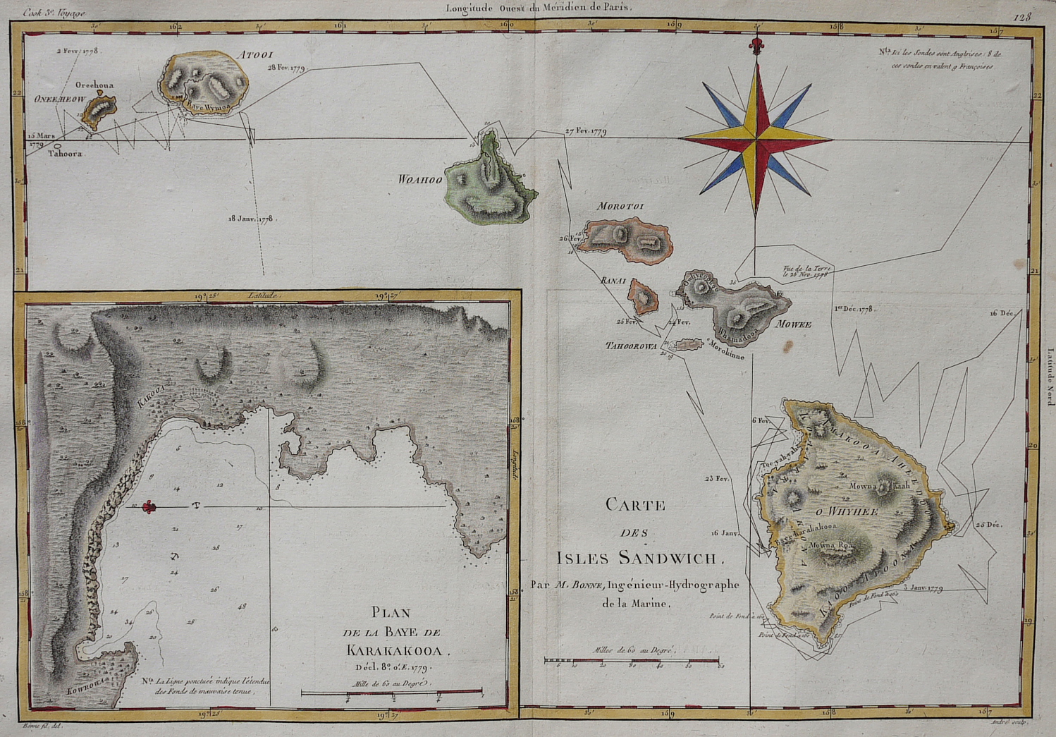 HAWAII SANDWICH ISLANDS || Michael Jennings Antique Maps and Prints