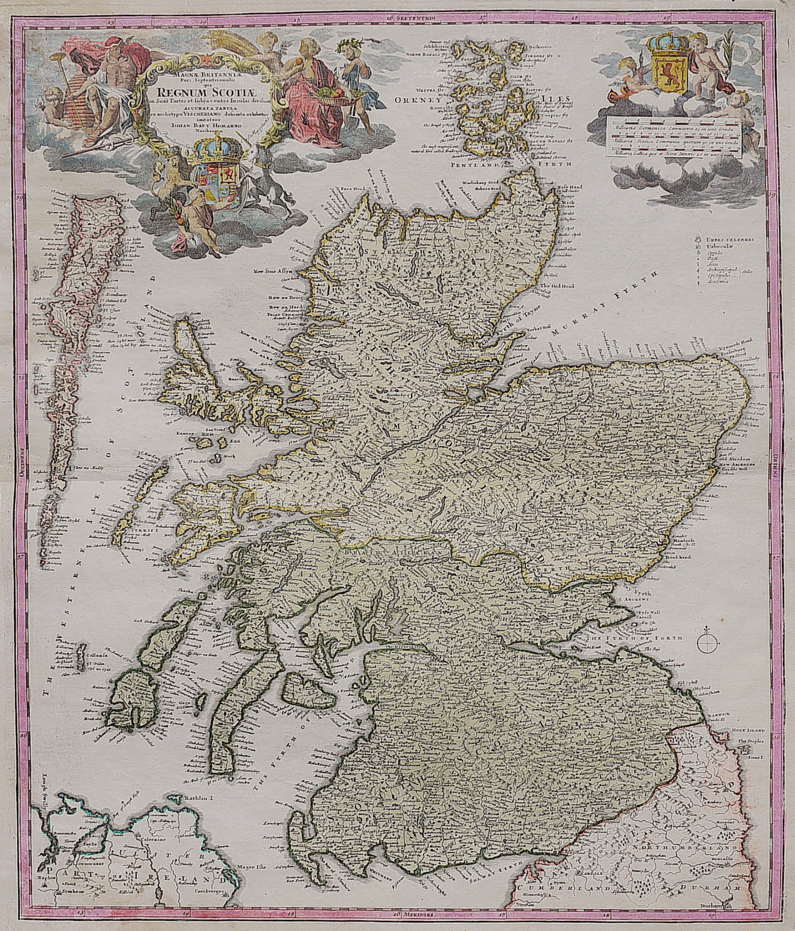 HOMANN'S CLASSIC MAP OF SCOTLAND || Michael Jennings Antique Maps and ...