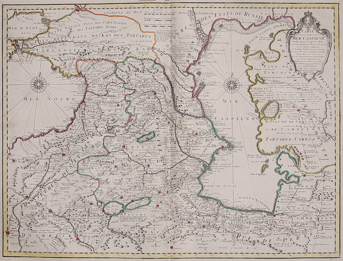 THE CAUCUSES RARE MAP FROM DE L'ISLE || Michael Jennings Antique Maps ...