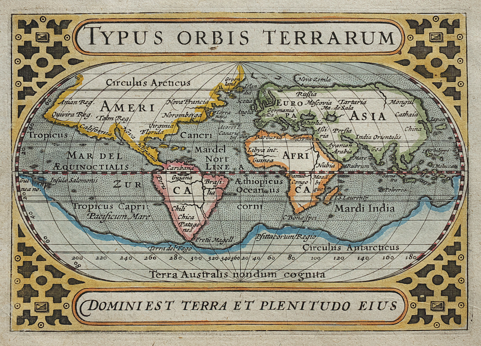 BERTIUS ANTIQUE MAP OF THE WORLD || Michael Jennings Antique Maps and ...