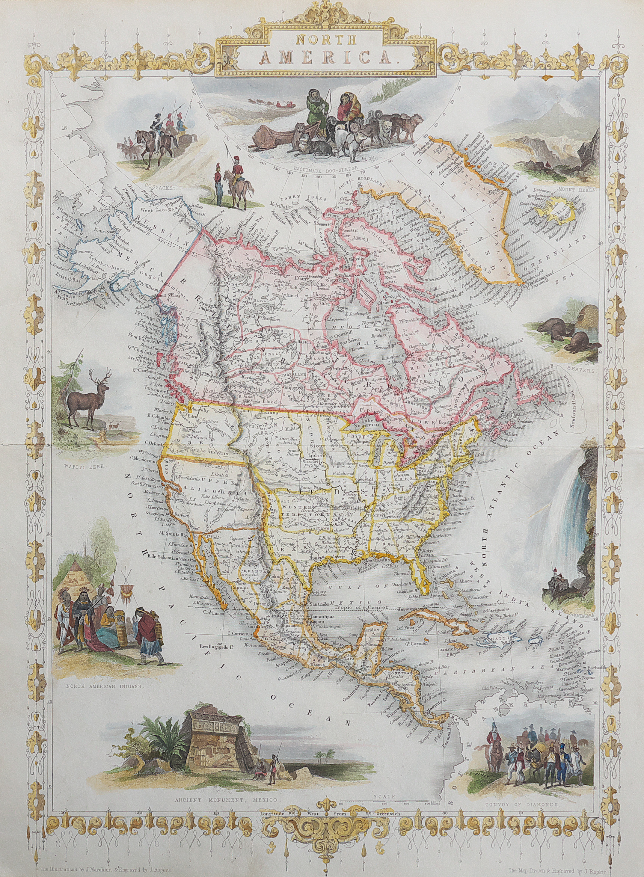 TALLIS MAP OF NORTH AMERICA || Michael Jennings Antique Maps and Prints