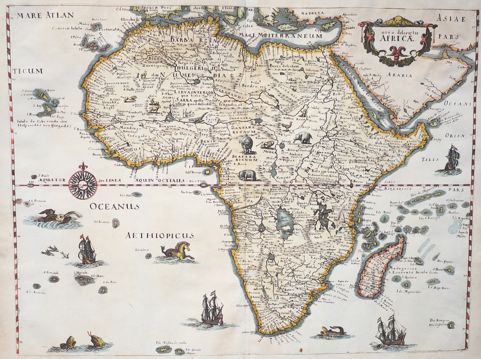 MERIAN'S 1640 MAP OF AFRICA || Michael Jennings Antique Maps and Prints