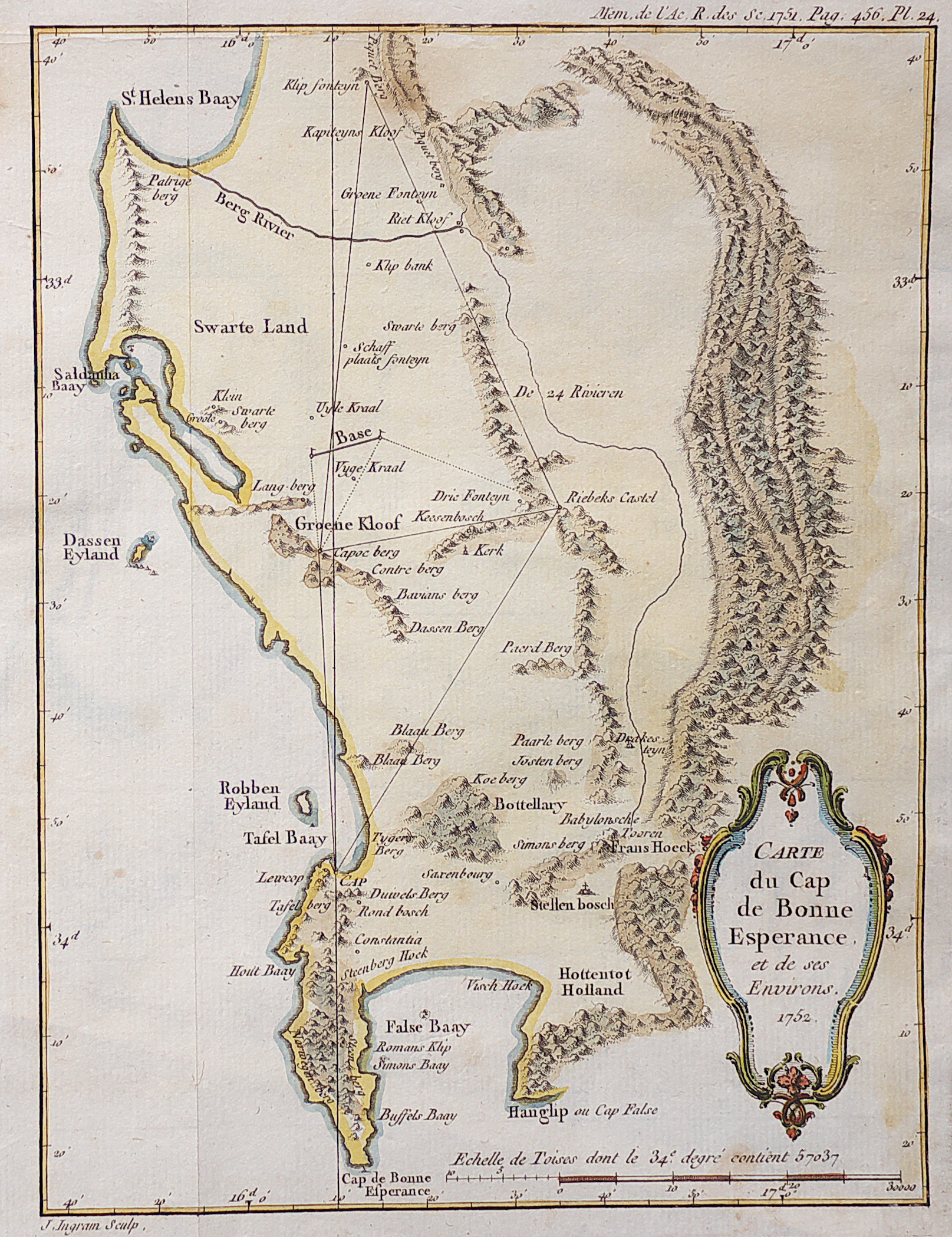 CAPE TOWN GEOMETRIC SURVEY || Michael Jennings Antique Maps and Prints