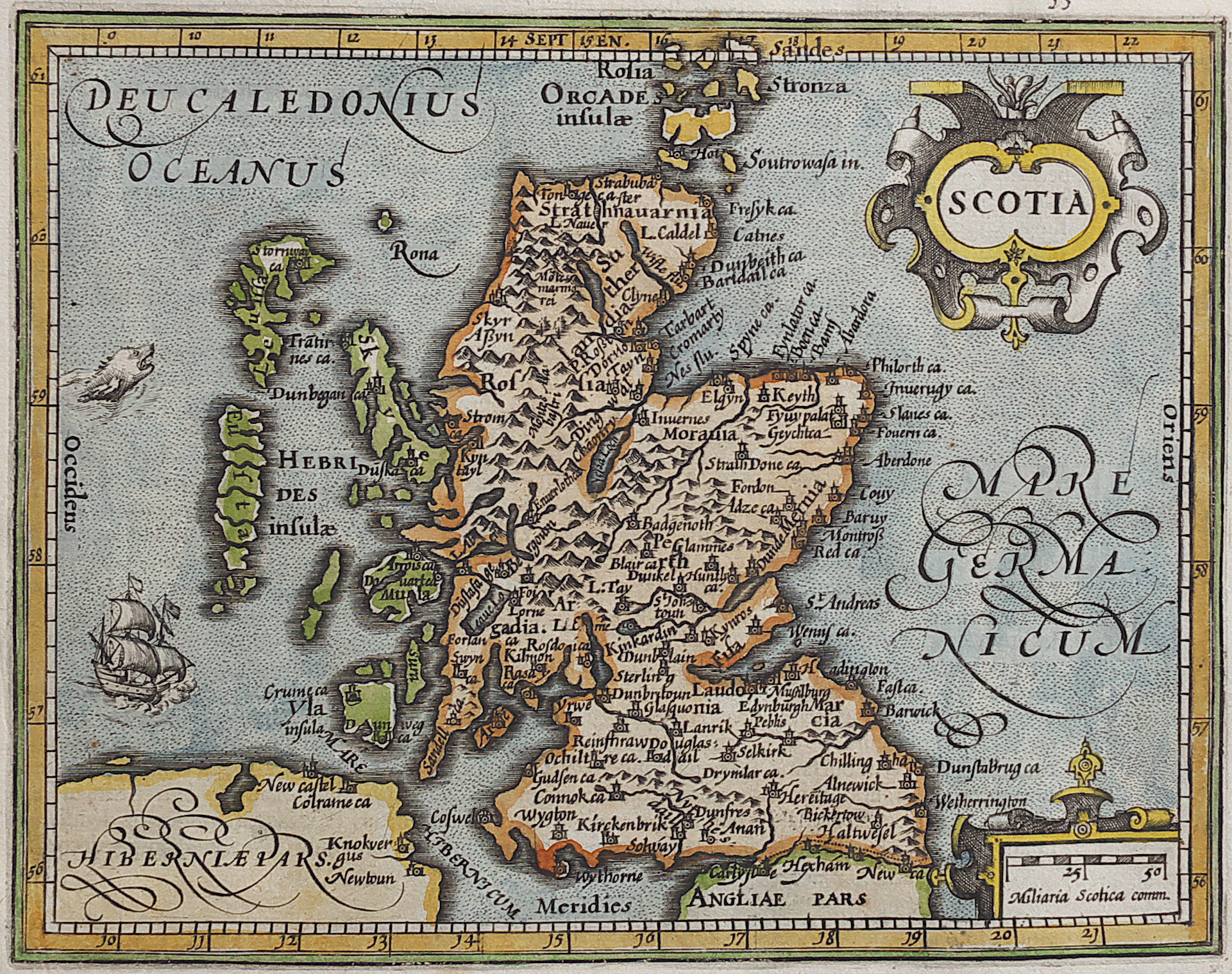 MERCATOR HONDIUS MAP OF SCOTLAND FROM ATLAS MINOR || Michael Jennings ...