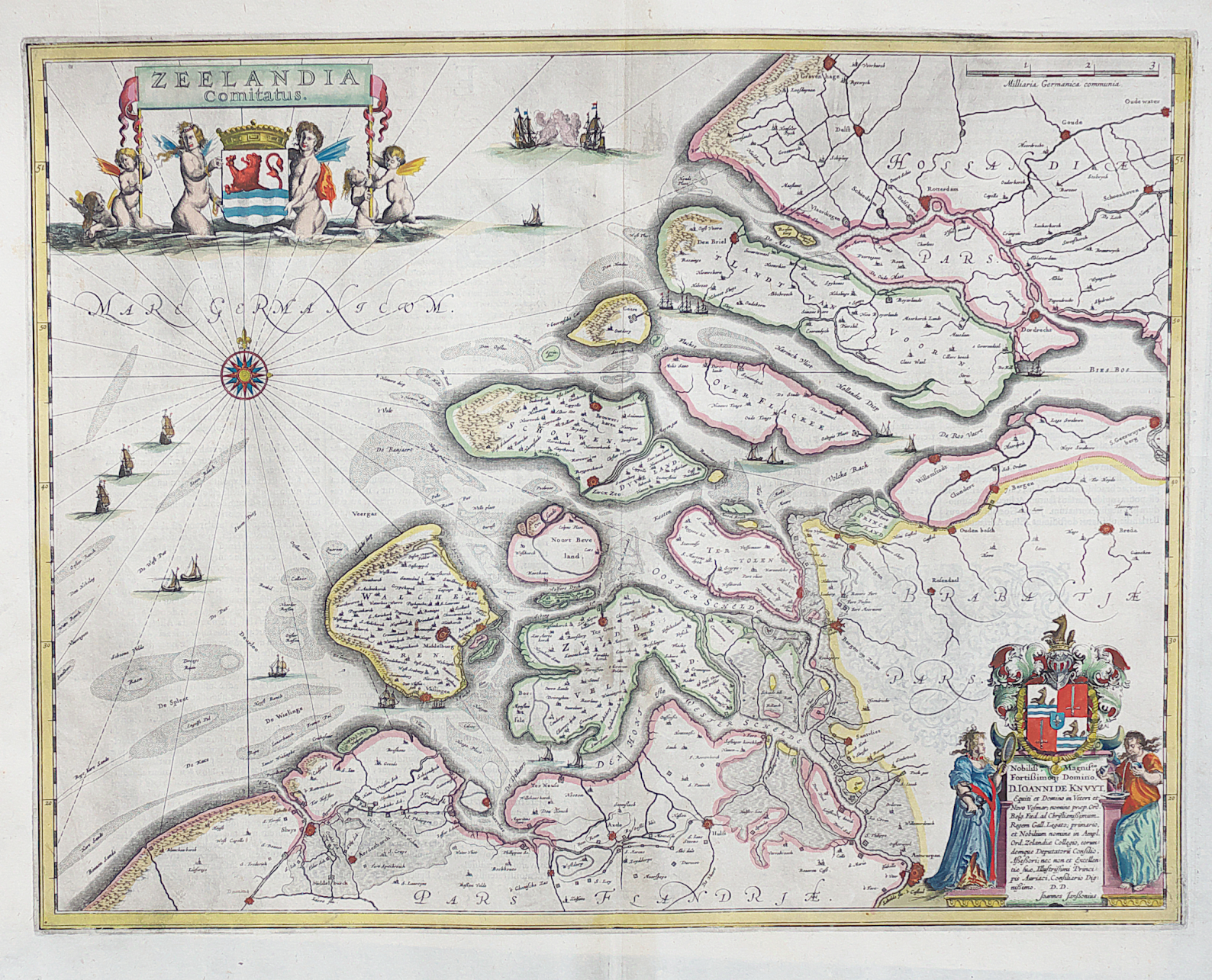 JANSSONIUS MAP OF ZELANDE ZEELANDIA || Michael Jennings Antique Maps ...