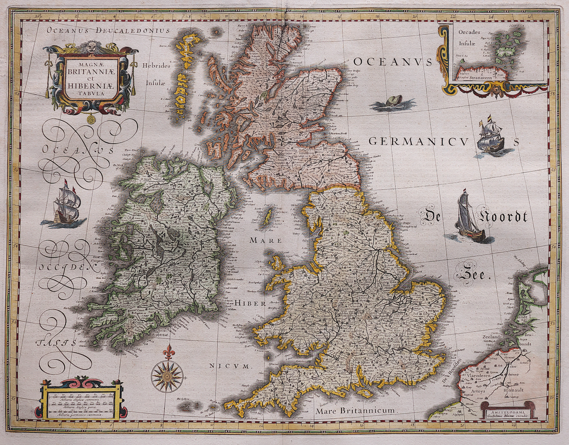 BLAEU'S MAP OF THE BRITISH ISLES || Michael Jennings Antique Maps and ...