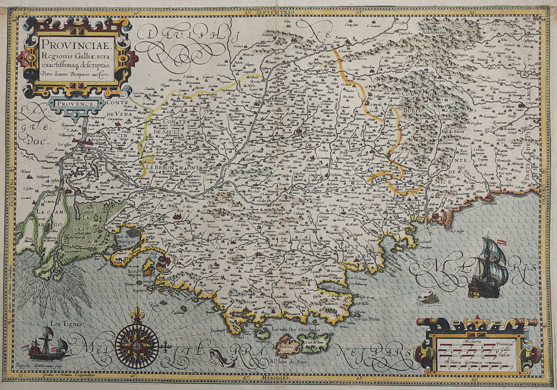 MERCATOR MAP OF PROVENCE PROVINCIA FRANCE || Michael Jennings Antique ...