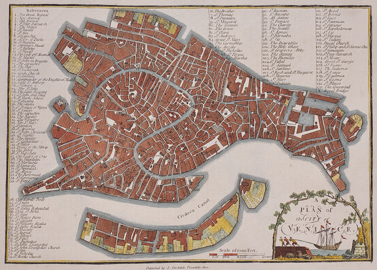 Antique Map Of Venice