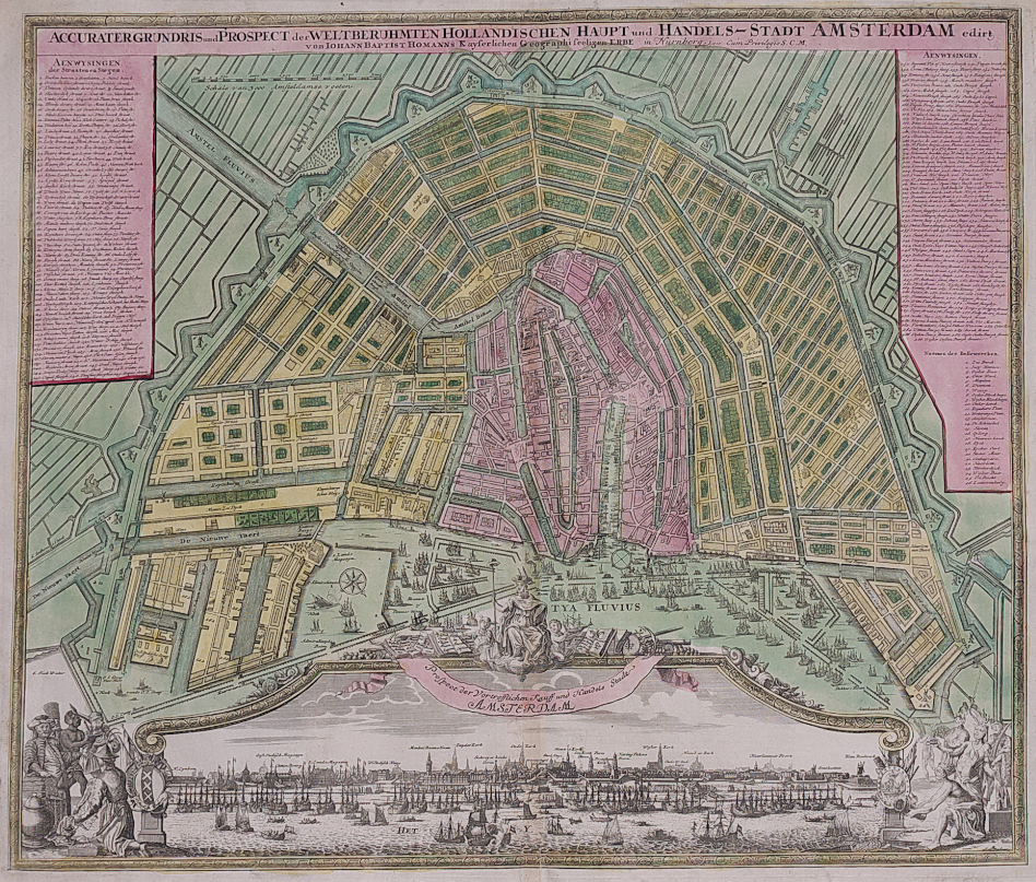 AMSTERDAM STUNNING PLAN AND PROSPECT OF THE CITY BY HOMANN || Michael ...