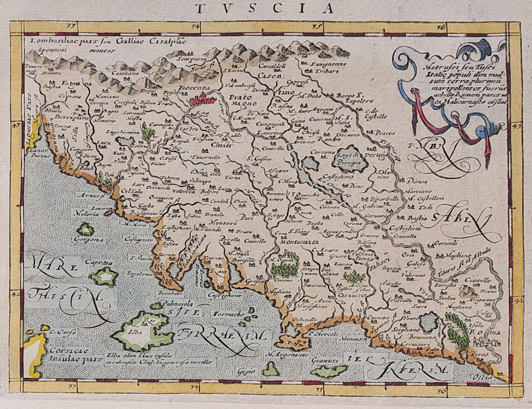 MAGINI'S MAP OF TUSCANY || Michael Jennings Antique Maps and Prints
