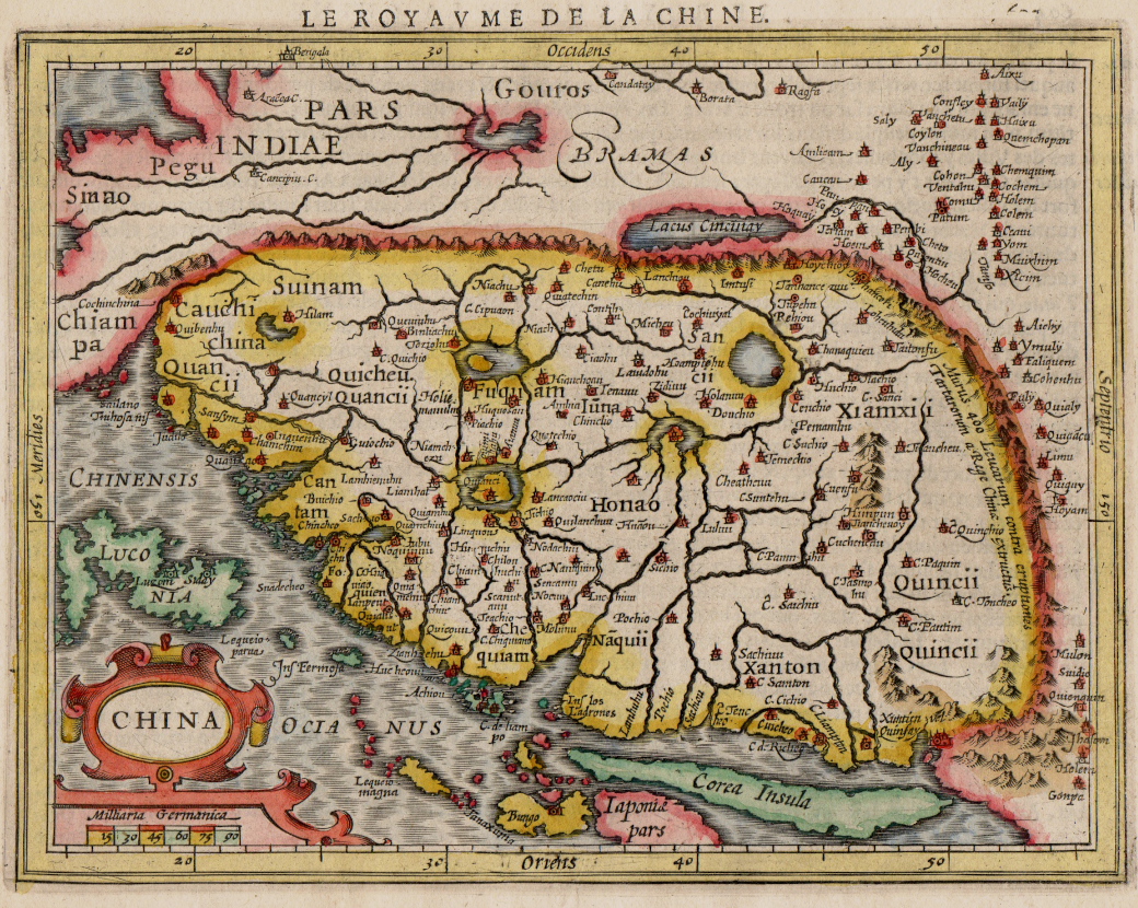 MERCATOR HONDIUS MAP OF CHINA KOREA ISLAND || Michael Jennings Antique ...