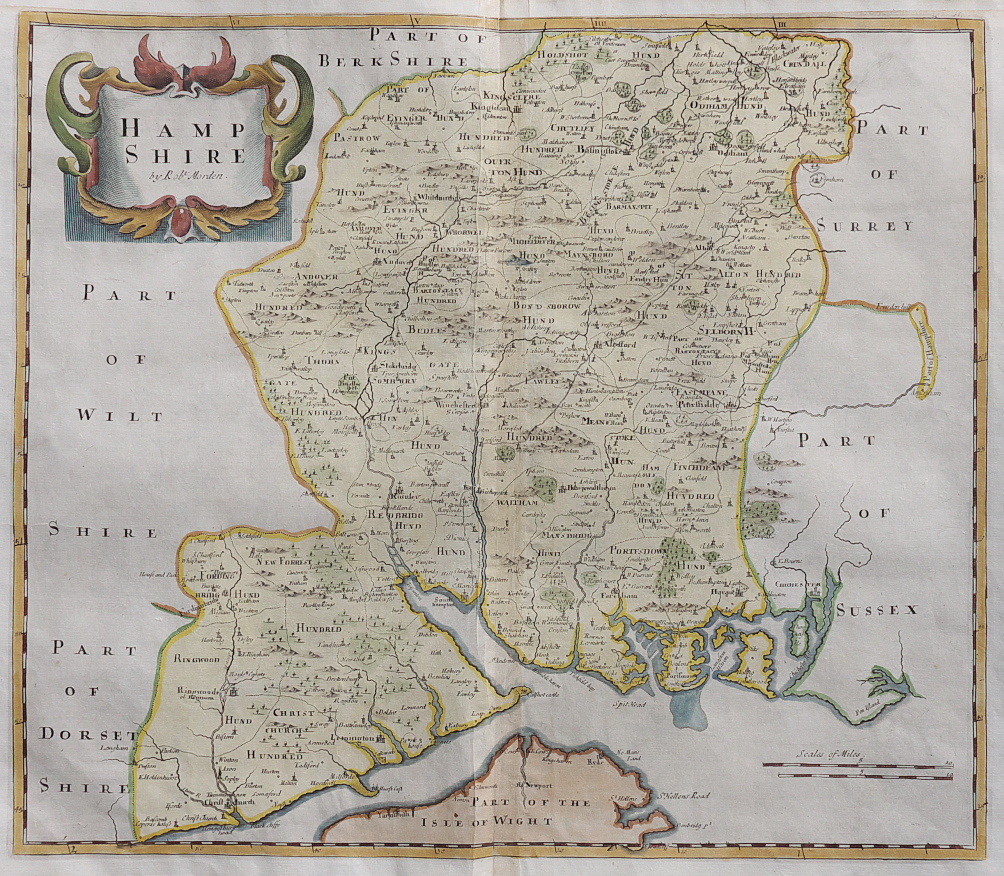 MORDEN MAP OF HAMPSHIRE || Michael Jennings Antique Maps and Prints