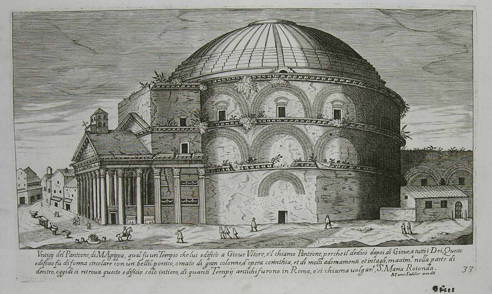 ROME ... THE PANTHEON || Michael Jennings Antique Maps and Prints