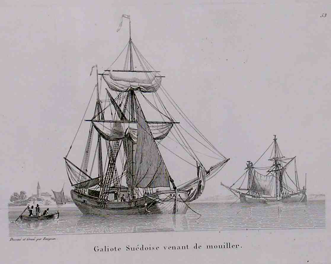 MARINE GALIOTE SUEDOISE... || Michael Jennings Antique Maps and Prints