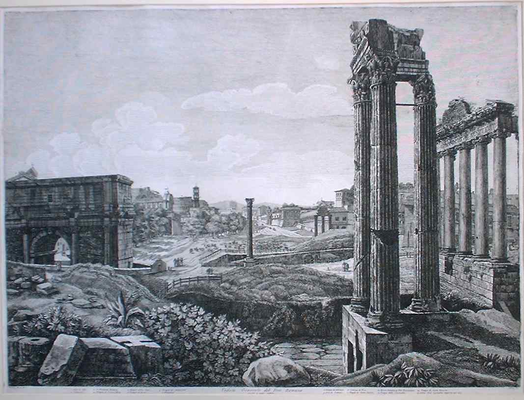 VEDUTA GENERALE DEL FORO ROMANO || Michael Jennings Antique Maps and Prints