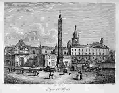 PIAZZA DEL POPOLO || Michael Jennings Antique Maps and Prints