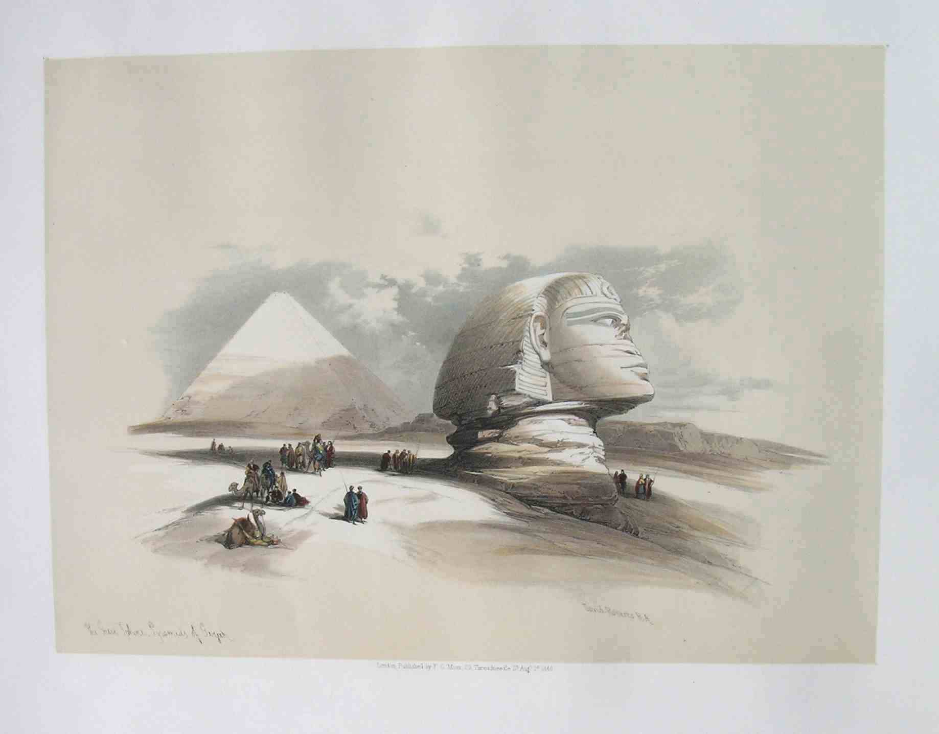 SIDE VIEW OF THE GREAT SPHINX || Michael Jennings Antique Maps and Prints